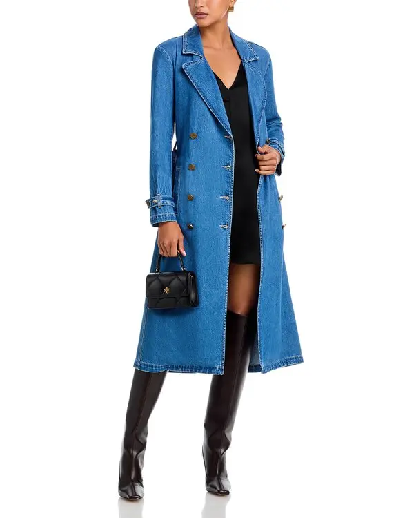 L'Agence Bradley Denim Trench Coat - Figueroa