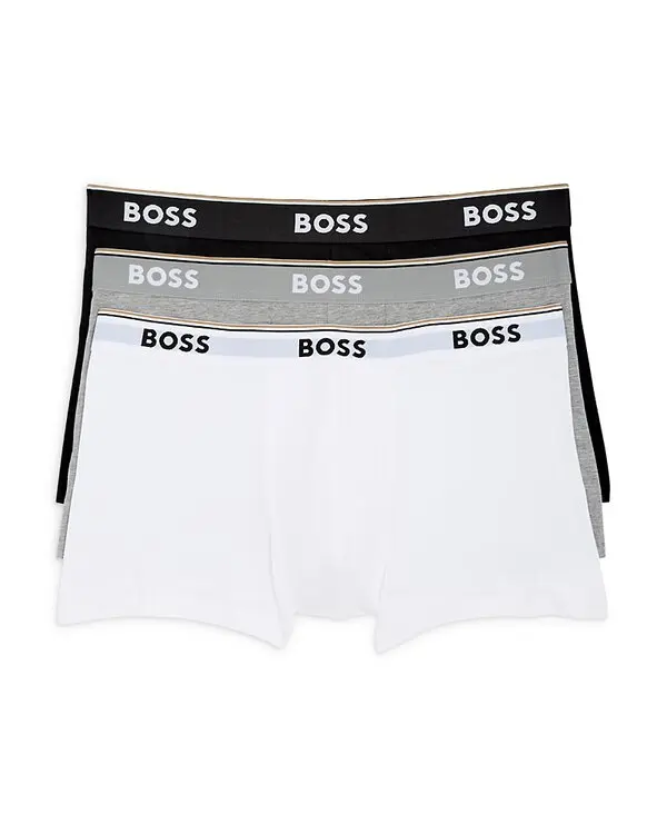 BOSS Power Boxer Trunks, Pack Of 3 - Assorted