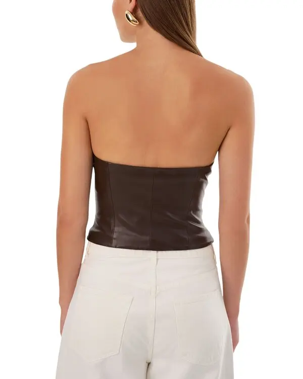 LAMARQUE Faux Leather Tube Top