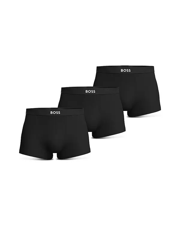 BOSS X David Beckham One Trunks, Pack Of 3 - Black