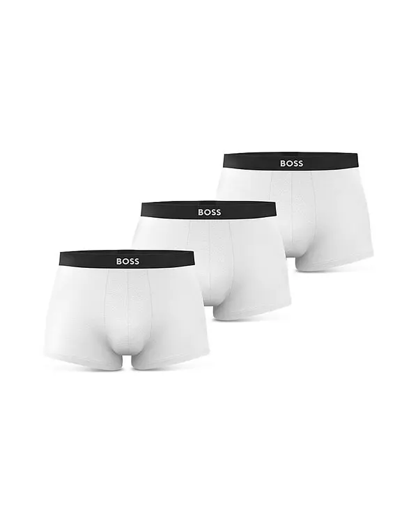 BOSS X David Beckham One Trunks, Pack Of 3 - White