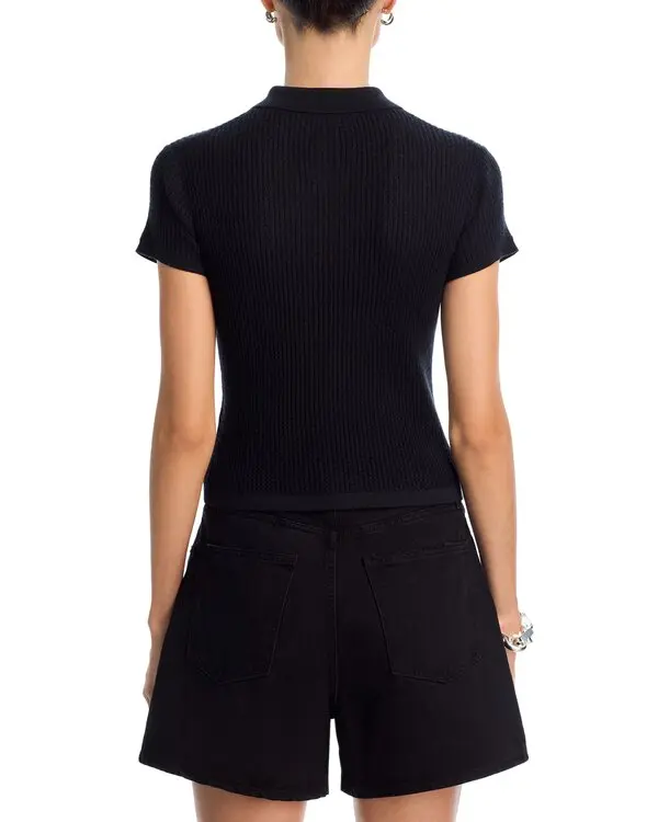 Guest In Residence Cashmere Polo Sweater - Black
