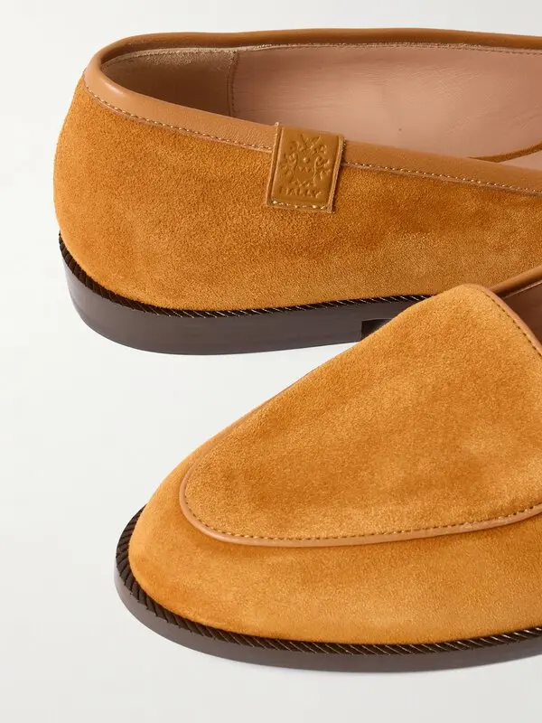 Bally Edlyn Leather-trimmed Suede Loafers