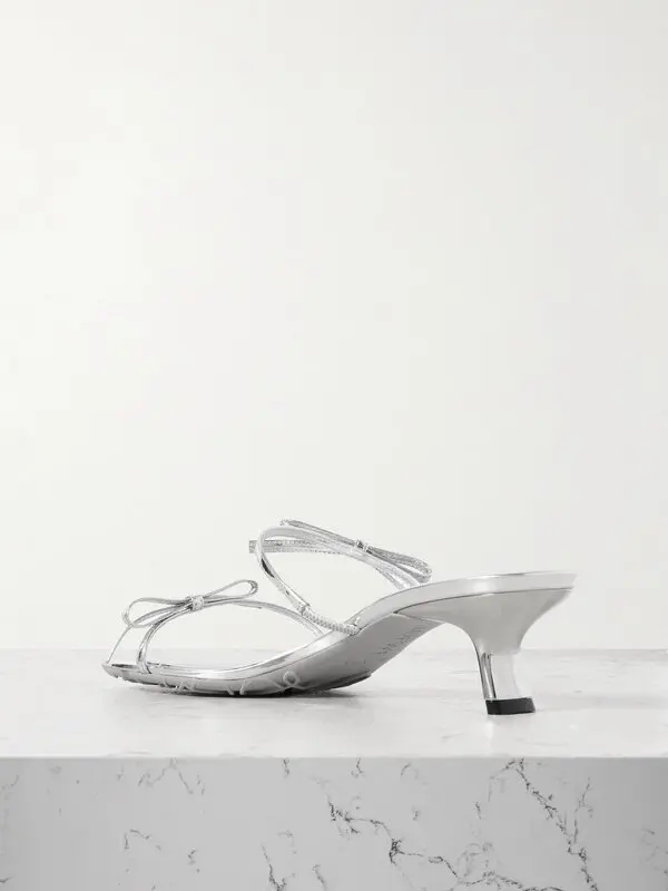 Loewe Petal Bow Leather Sandals