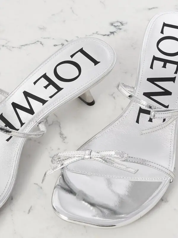 Loewe Petal Bow Leather Sandals