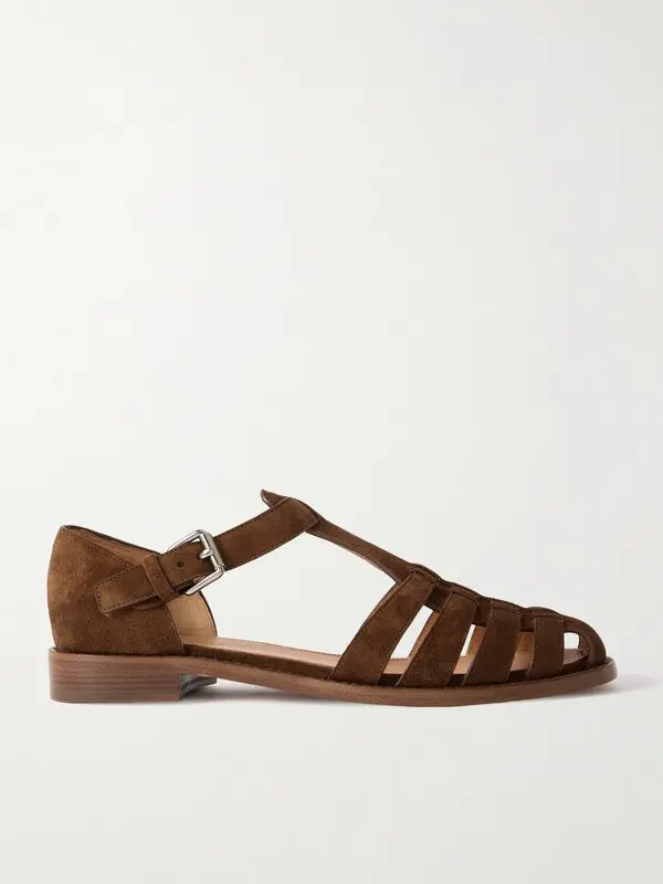 Church's Kelsey Woven Suede Sandals - Brown