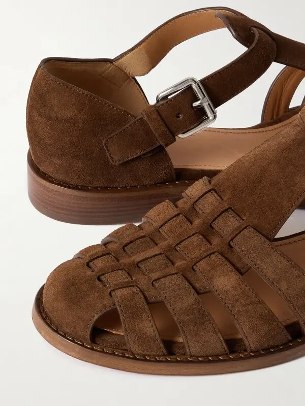 Church's Kelsey Woven Suede Sandals - Brown