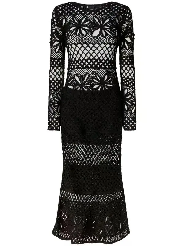 Pinko Tricot Maxi Dress - Black