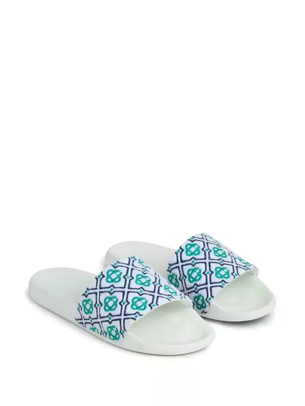Casablanca Embroidered-monogram Slides