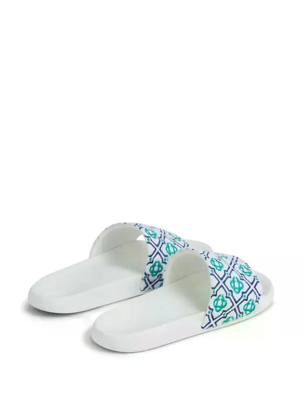 Casablanca Embroidered-monogram Slides