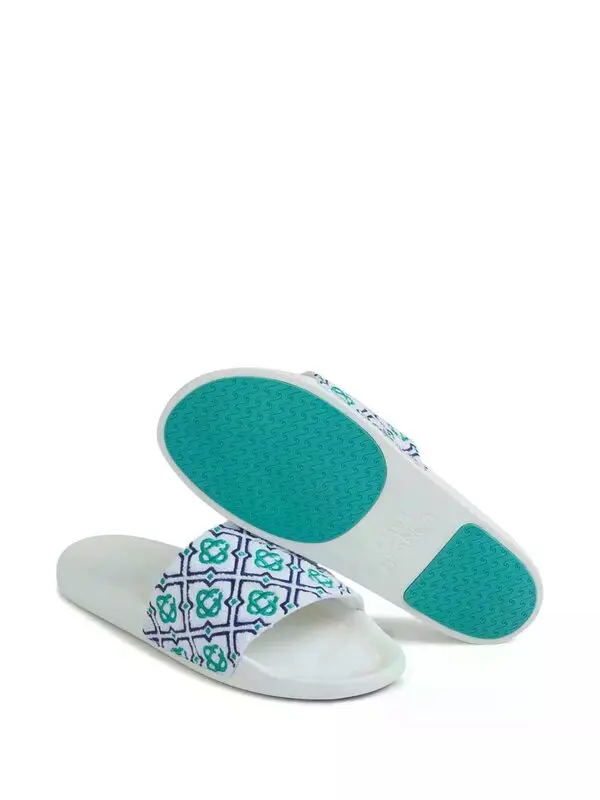 Casablanca Embroidered-monogram Slides