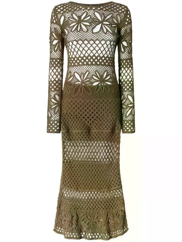 Pinko Tricot Maxi Dress - Green