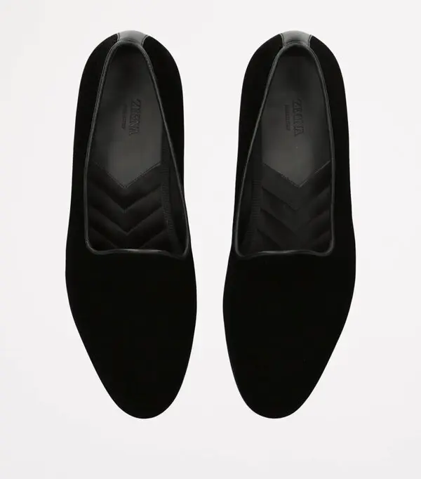 Zegna Gala Velvet Loafers