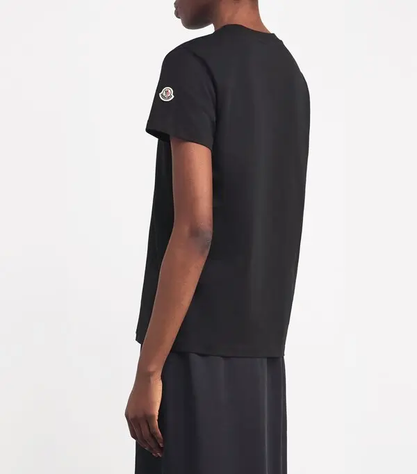 Moncler Embroidered Logo T-shirt - Black
