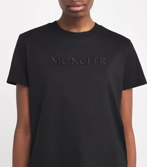 Moncler Embroidered Logo T-shirt - Black
