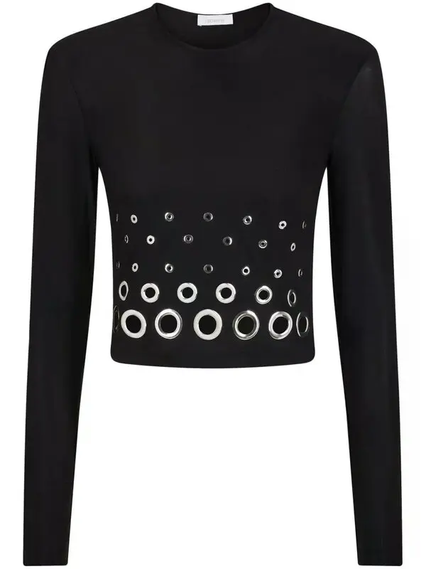 Rabanne Eyelet Crop Top