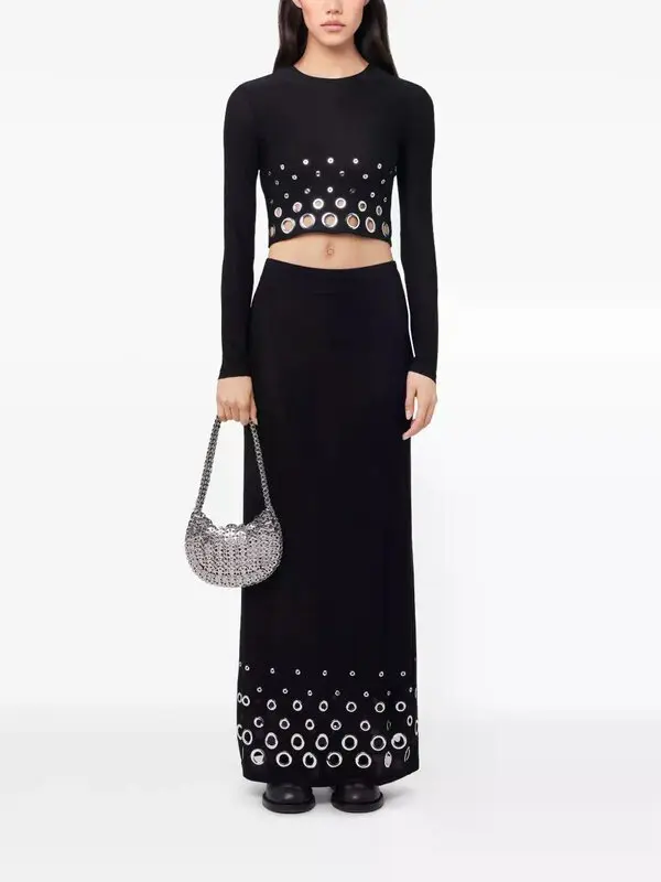 Rabanne Eyelet Crop Top