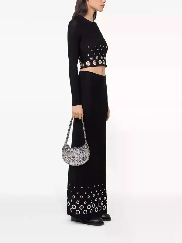 Rabanne Eyelet Crop Top