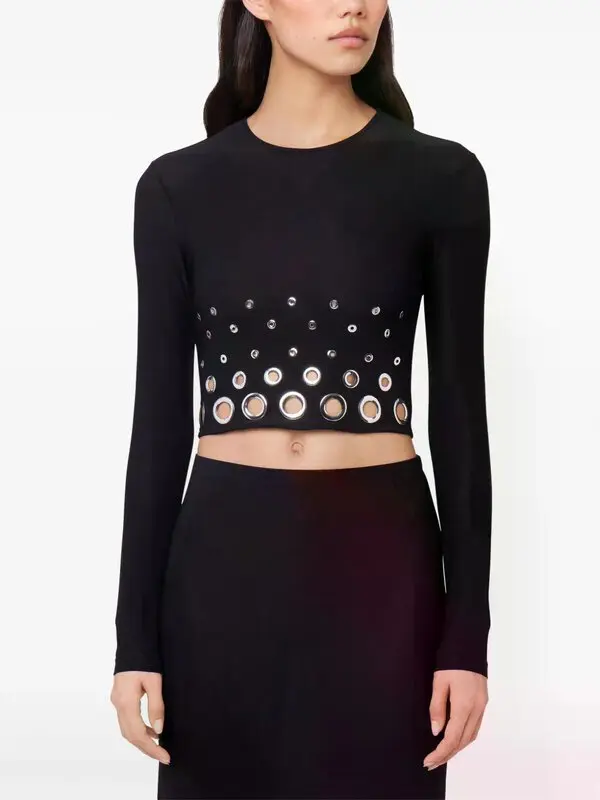 Rabanne Eyelet Crop Top