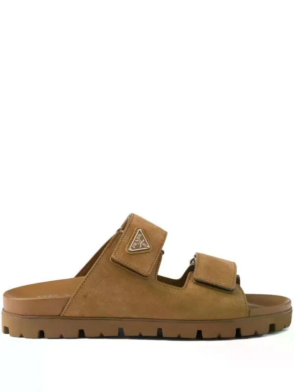 Prada Suede Sandals - Brown