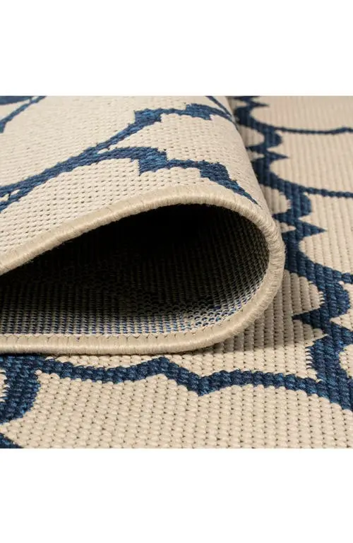 JONATHAN Y Galon Filigree Indoor/outdoor Area Rug - Beige/navy