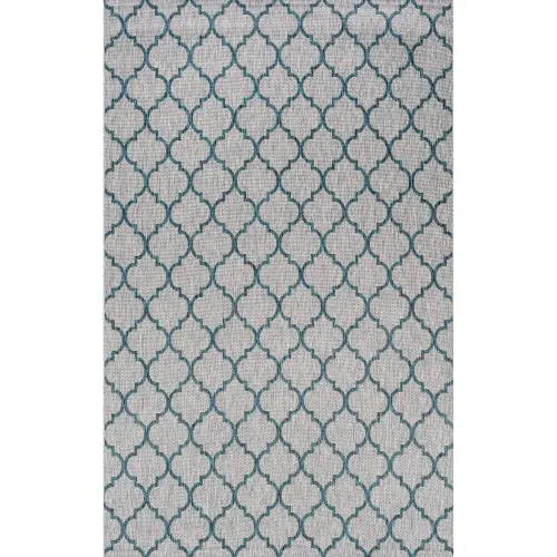 JONATHAN Y Galon Filigree Indoor/outdoor Area Rug - Gray/teal