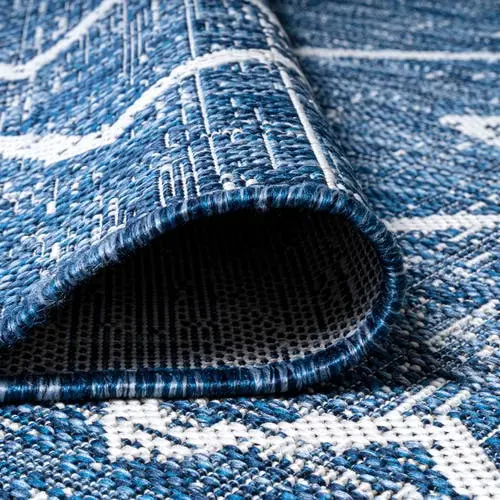 JONATHAN Y Carwa Diamond Trellis Indoor/outdoor Area Rug - Blue/ivory