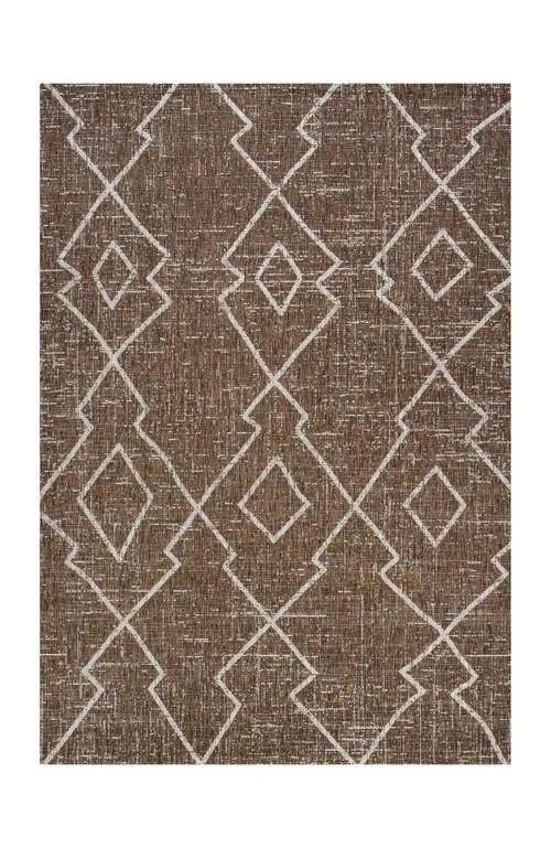 JONATHAN Y Carwa Diamond Trellis Indoor/outdoor Area Rug - Brown/beige