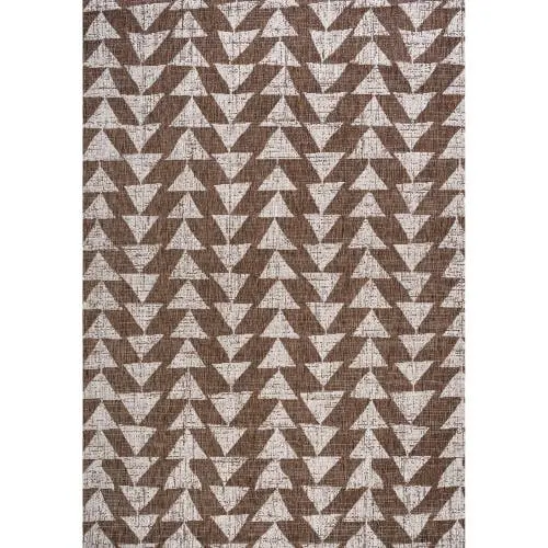 JONATHAN Y Andratx Modern Geometric Indoor/outdoor Area Rug - Brown/beige
