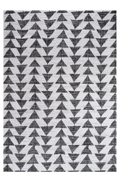 JONATHAN Y Andratx Modern Geometric Indoor/outdoor Area Rug - Ivory/black