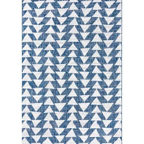 JONATHAN Y Andratx Modern Geometric Indoor/outdoor Area Rug - Ivory/blue