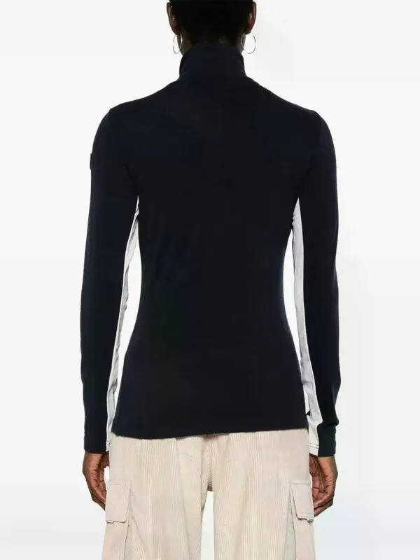 WE NORWEGIANS Voss Chevron Zip-up Sweater - Blue