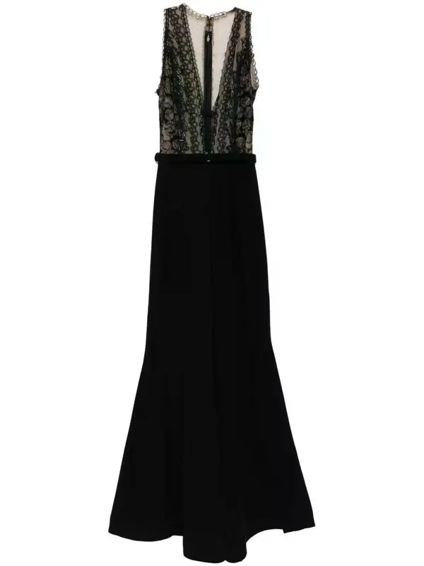 SAIID KOBEISY Lace Jumpsuit - Black