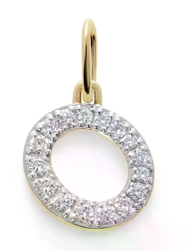 Monica Vinader 14k Yellow O Diamond Pendant - Gold