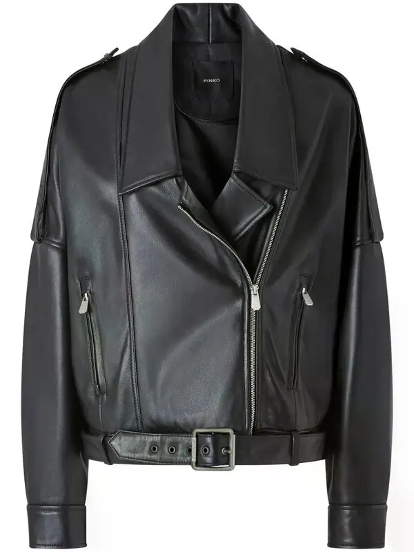 Pinko Drop-shoulder Biker Jacket