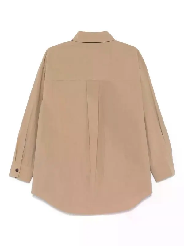 P.a.r.o.s.h Logo-embroidered Shirt - Neutrals