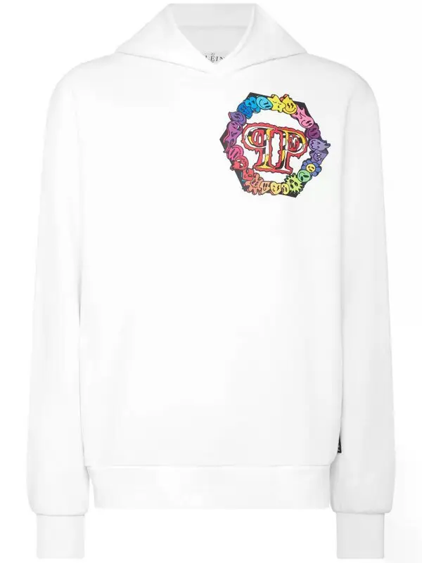 Philipp Plein Classic Hooded Sweatshirt - White