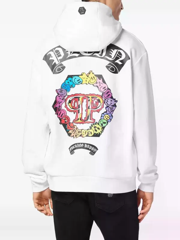Philipp Plein Classic Hooded Sweatshirt - White