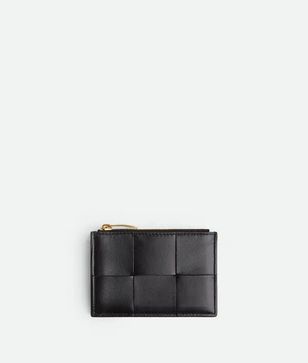 BOTTEGA  VENETA Cassette Zippered Card Case - Black