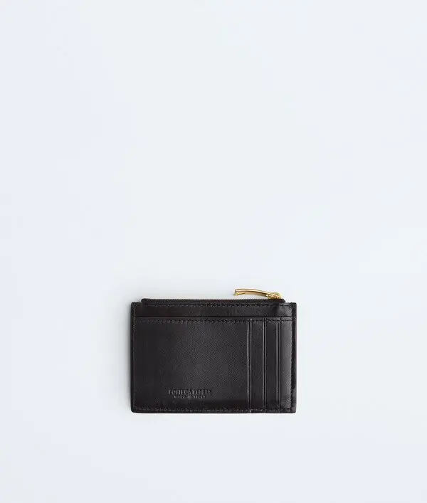 Bottega Veneta Cassette Zippered Card Case - Black