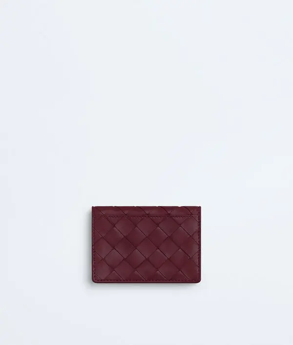 Bottega Veneta Intrecciato Business Card Case - Barolo
