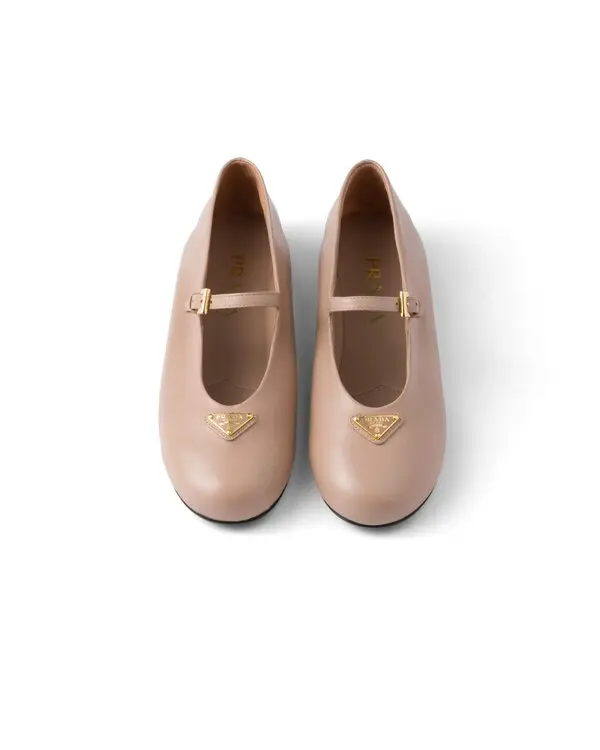 Prada Nappa Leather Ballerinas - Pink