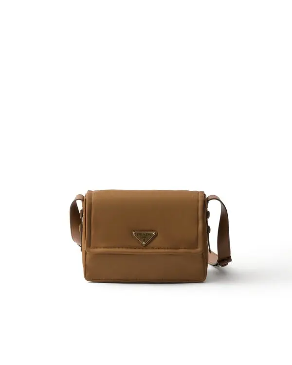 Prada Traveller Small Padded Re-nylon Shoulder Bag - Brown
