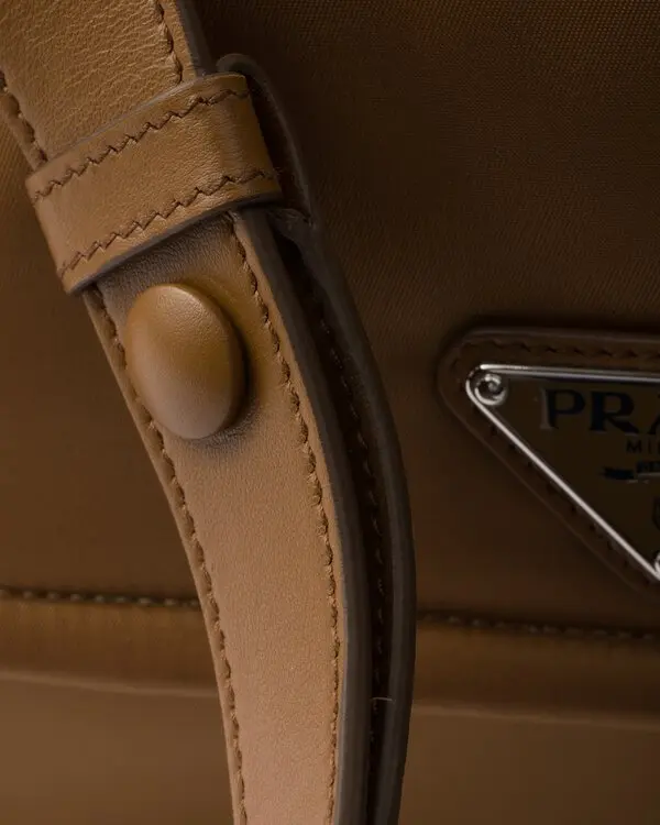Prada Small Padded Re-nylon Shoulder Bag - Brown
