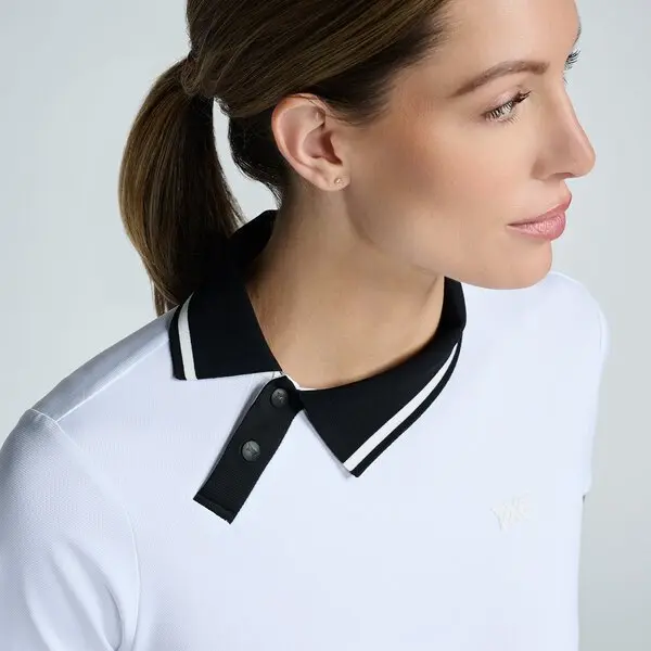 PXG Asymmetrical Snap Collar Polo - Black