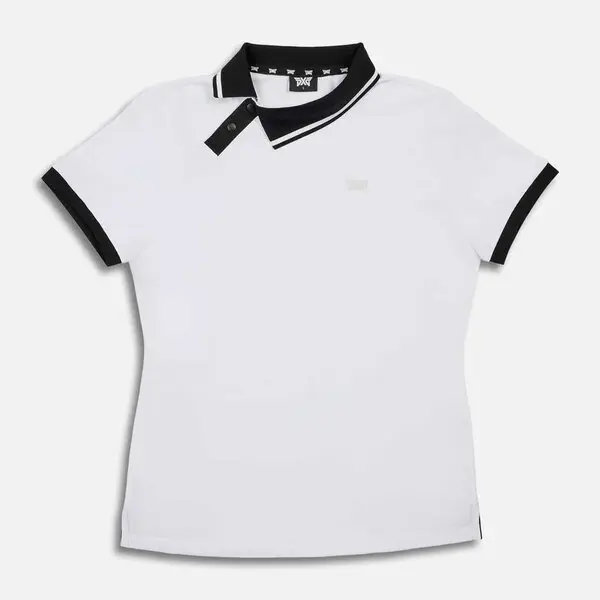 PXG Asymmetrical Snap Collar Polo - Black