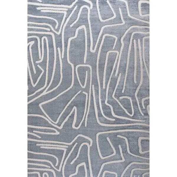 JONATHAN Y Alcina Modern Scandinavian Graphic Lines High-low Area Rug - Blue/white