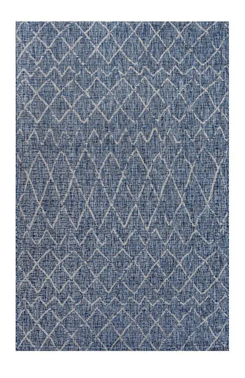 JONATHAN Y Madaba Moroccan Trellis Indoor/outdoor Area Rug - Navy/light Gray