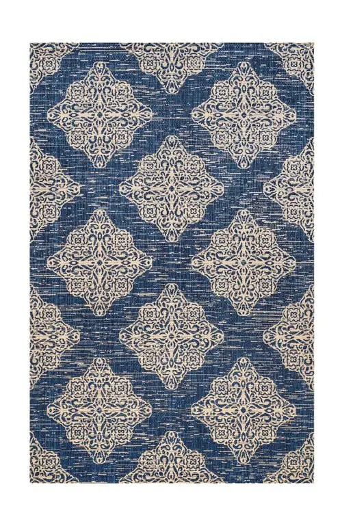 JONATHAN Y Galon Filigree Indoor/outdoor Area Rug - Navy/beige