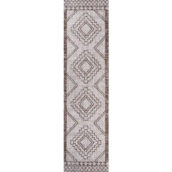 JONATHAN Y Marokko Diamond Medallion Indoor/outdoor Area Rug - Beige/brown